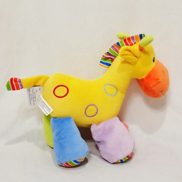 First Impressions | Toys | Giraffe Bright Colors Baby Toy Stuffed ...